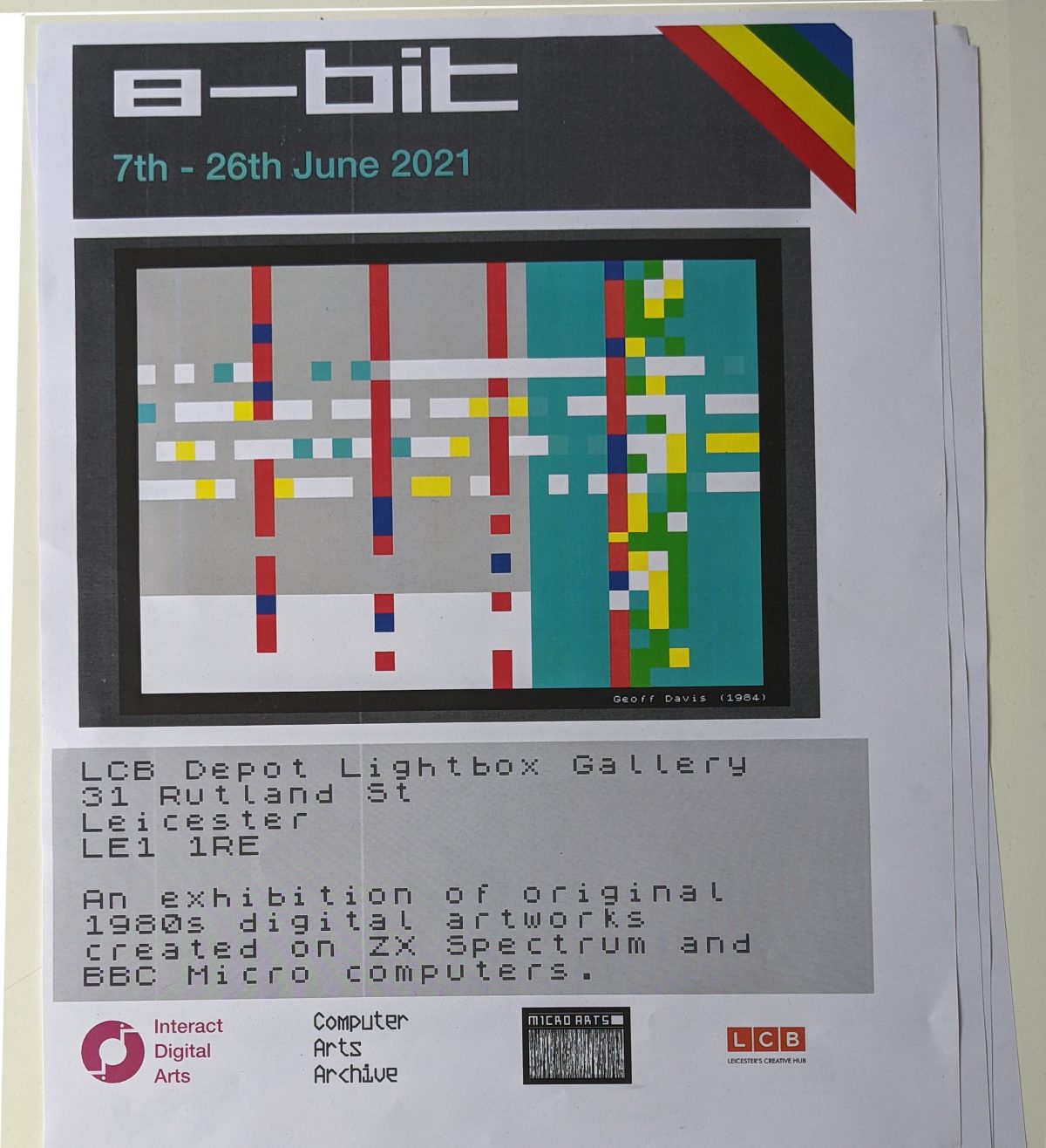 8-bit exhibition Leicester 9 June 2021 – Geoff Davis Micro Arts Group ...